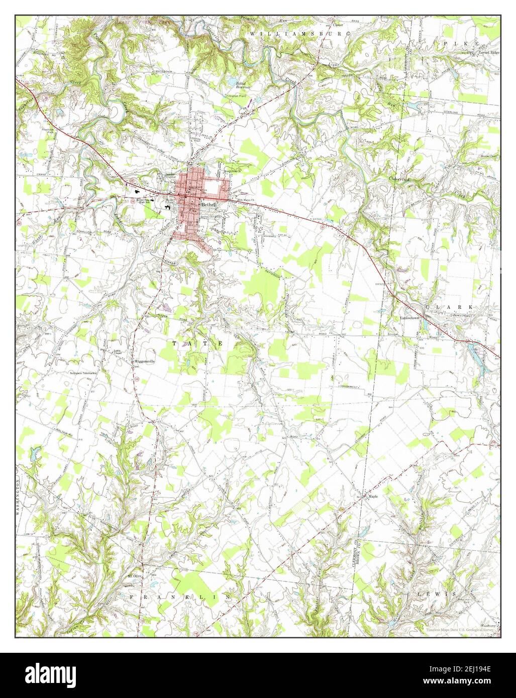 Map of bethel ohio hi-res stock photography and images - Alamy