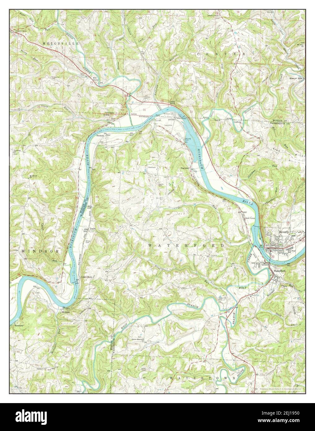 Beverly, Ohio, map 1961, 1:24000, United States of America by Timeless ...