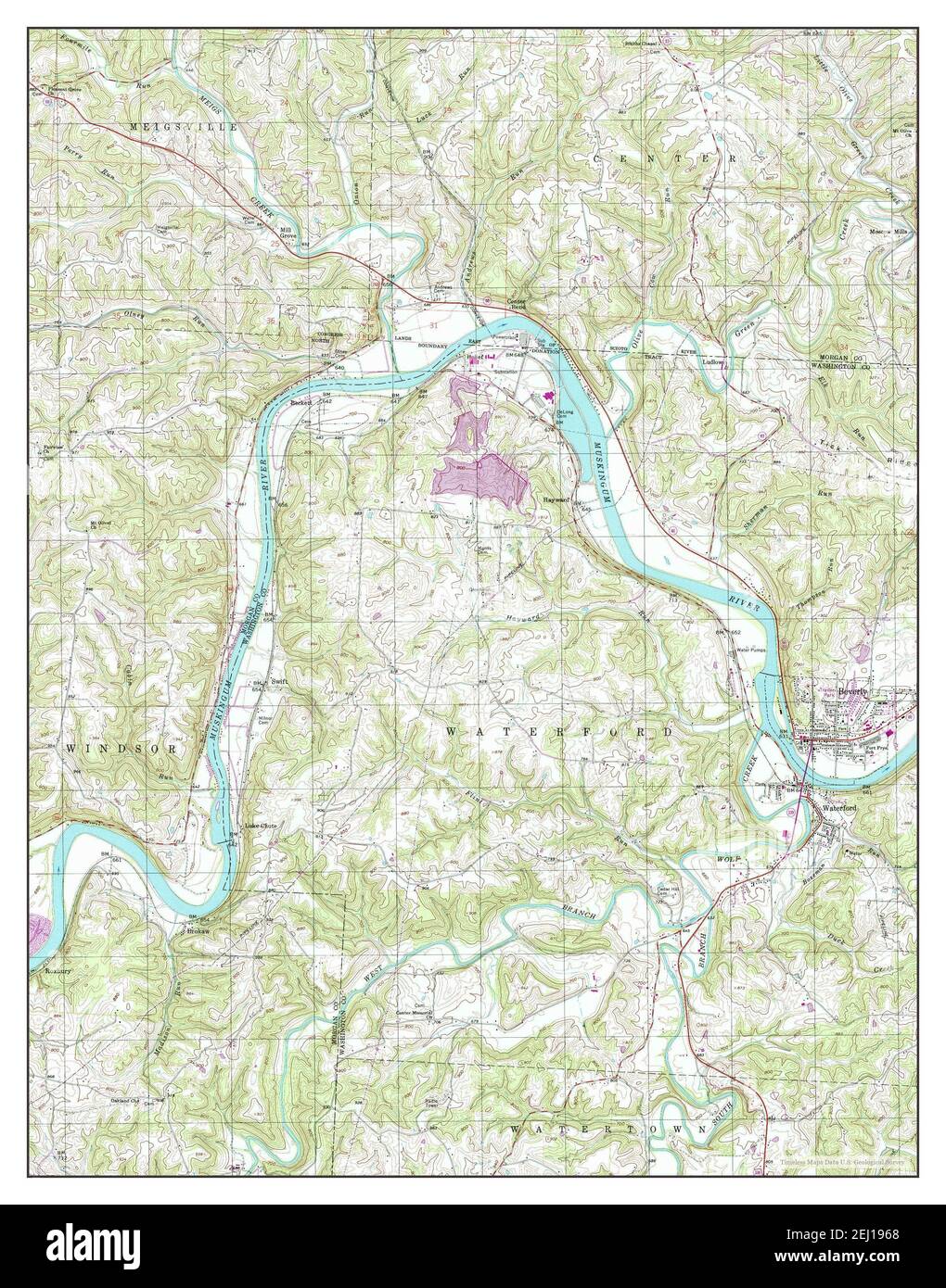 Map of beverly ohio hi-res stock photography and images - Alamy