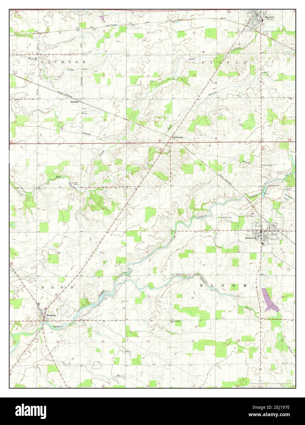 Bloomville, Ohio, map 1960, 1:24000, United States of America by ...