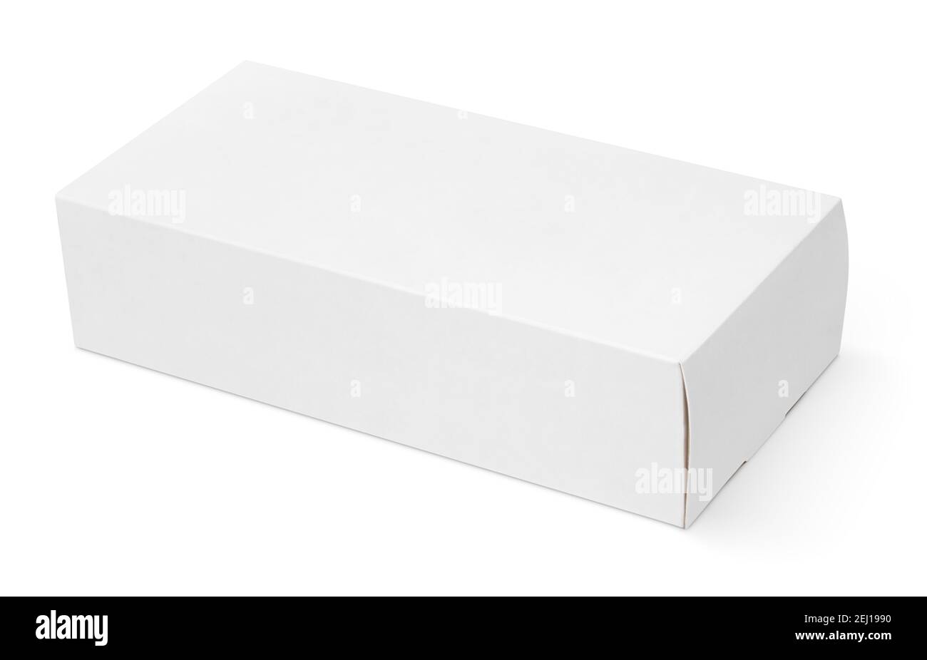 Blank white cardboard box isolated on white background with clipping ...