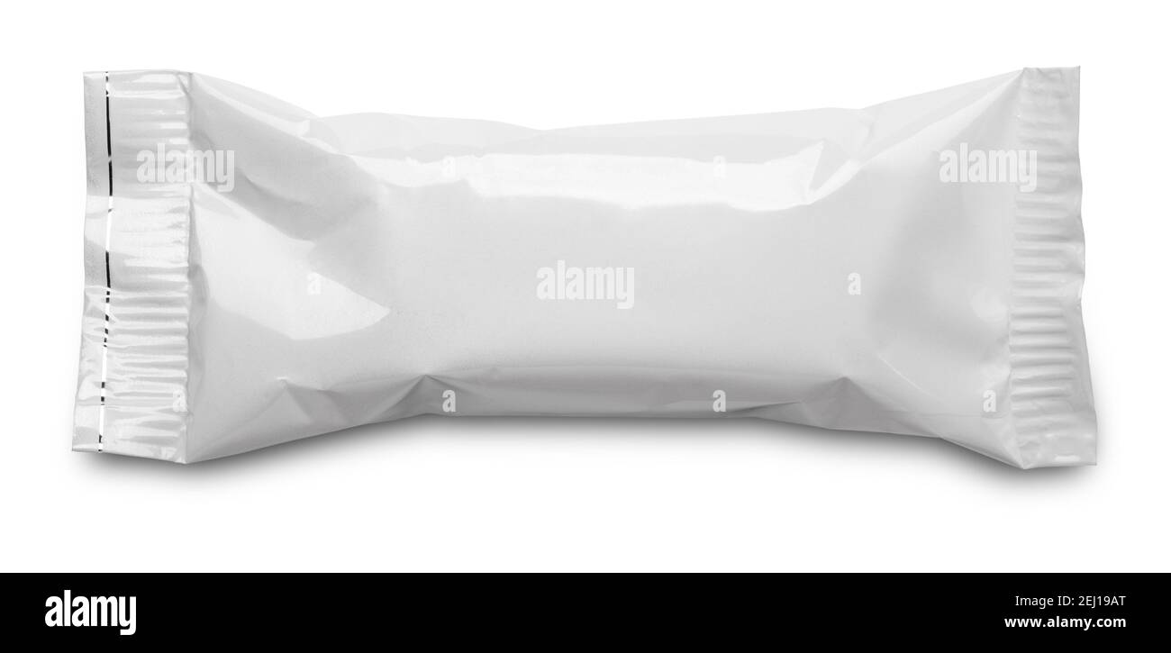 Blank plastic pouch snack packaging isolated on white background Stock ...