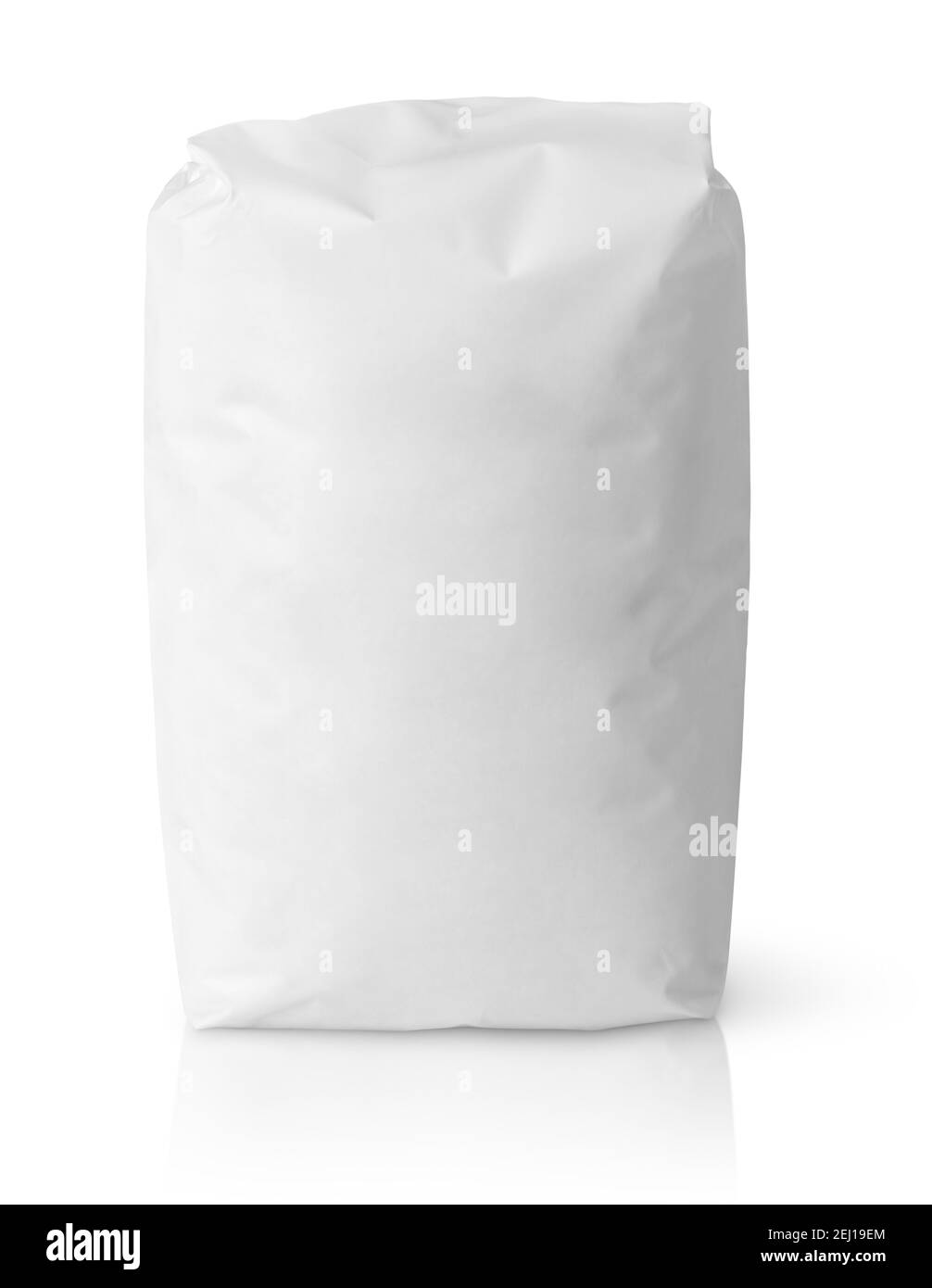 Blank paper bag package of salt isolated on white with clipping path ...