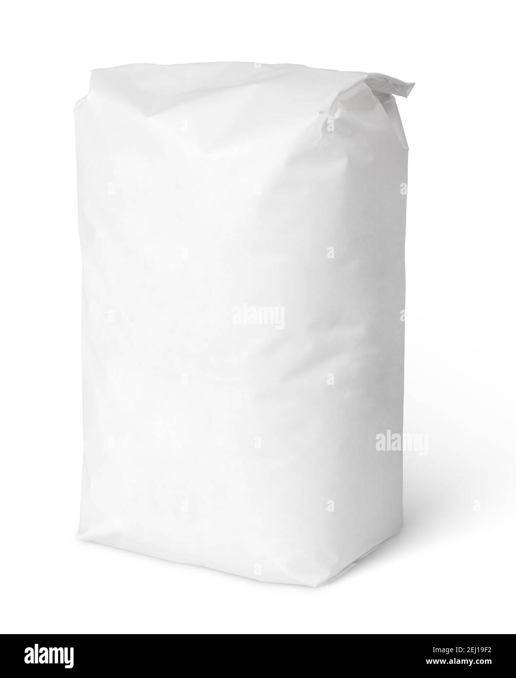 Blank paper bag package of salt isolated on white with clipping path ...