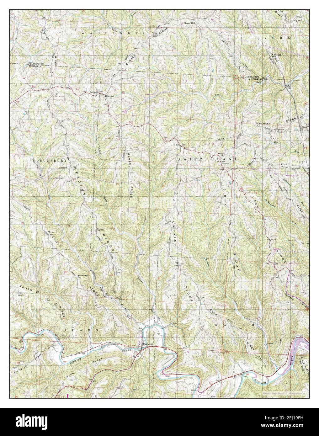 Cameron, Ohio, map 1994, 1:24000, United States of America by Timeless ...