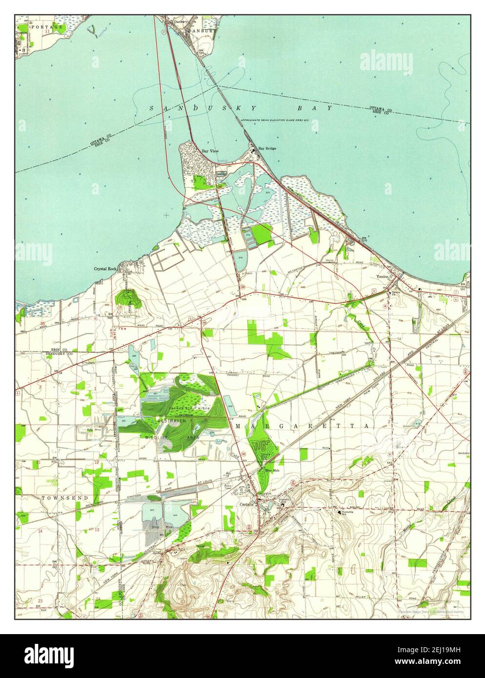 Castalia, Ohio, map 1959, 1:24000, United States of America by Timeless ...