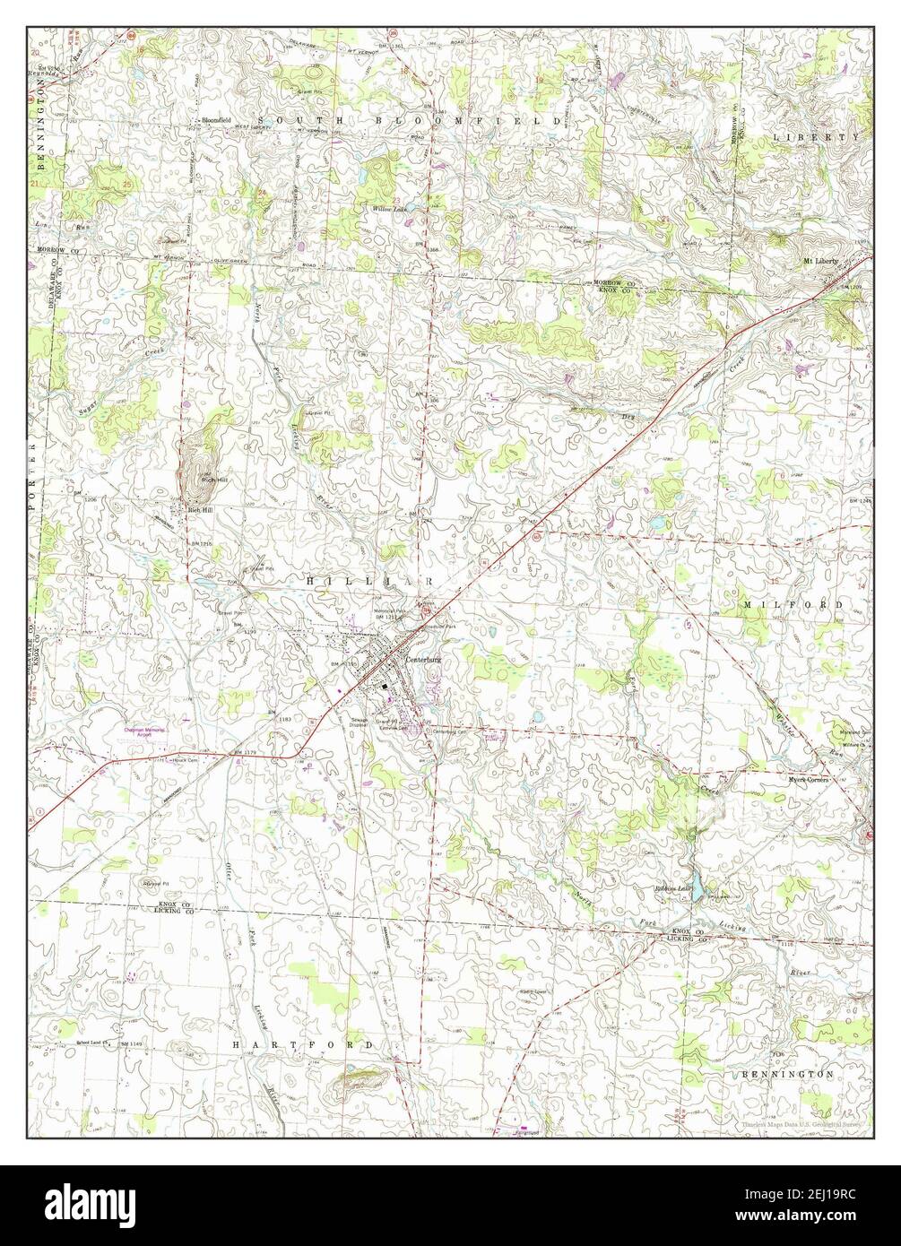 Centerburg, Ohio, map 1961, 1:24000, United States of America by ...
