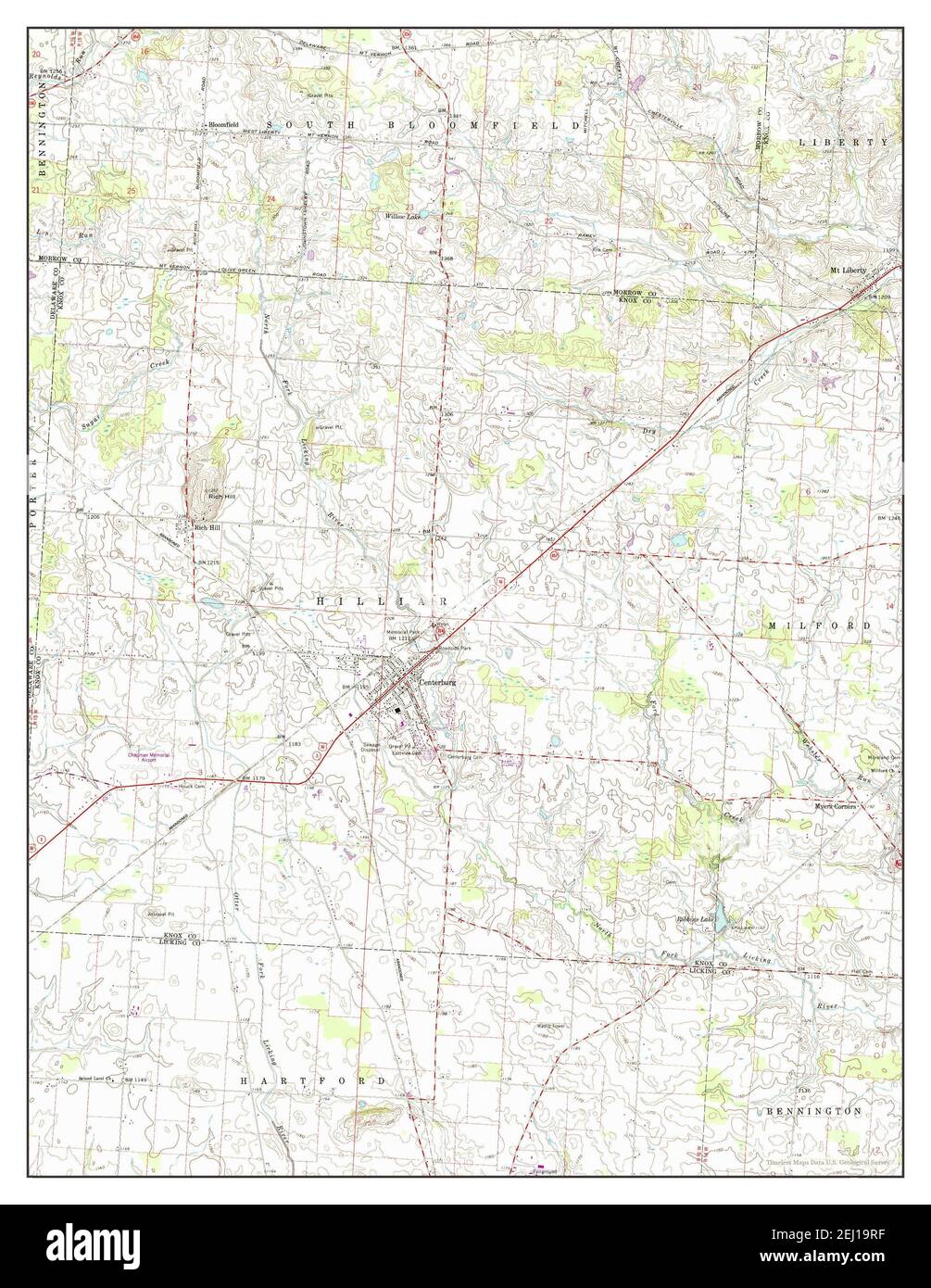 Centerburg, Ohio, map 1961, 1:24000, United States of America by ...