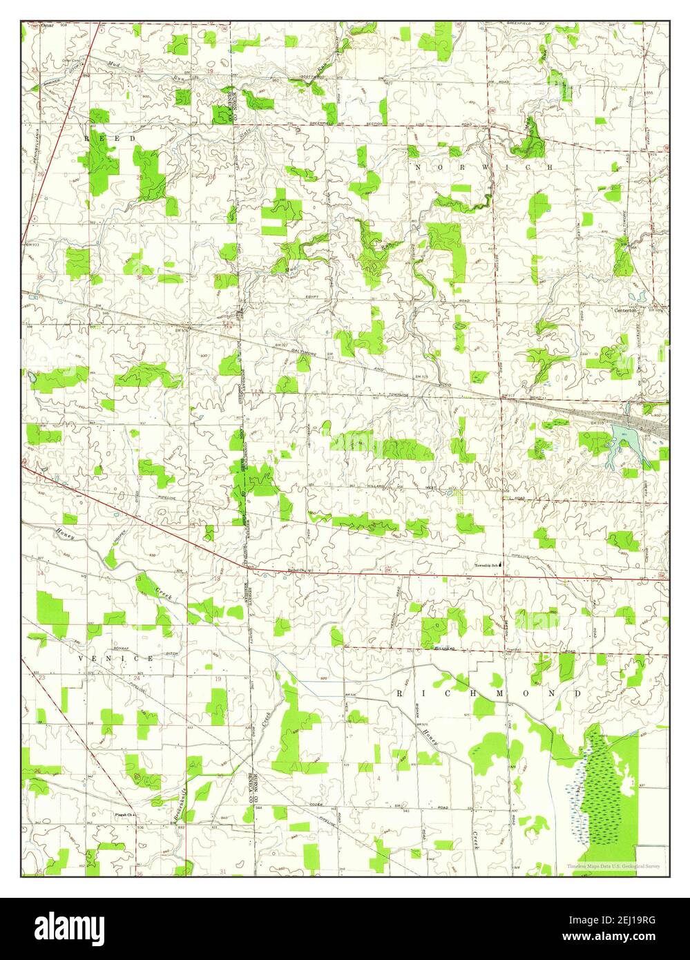 Centerton, Ohio, map 1960, 1:24000, United States of America by ...