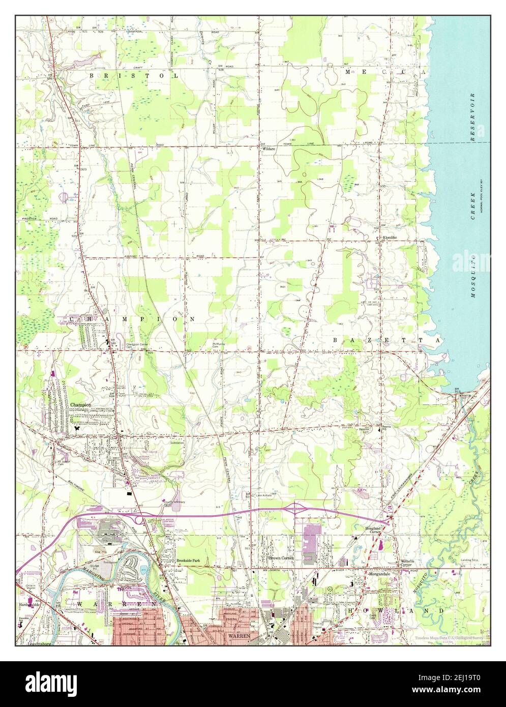 Champion, Ohio, map 1960, 1:24000, United States of America by Timeless ...