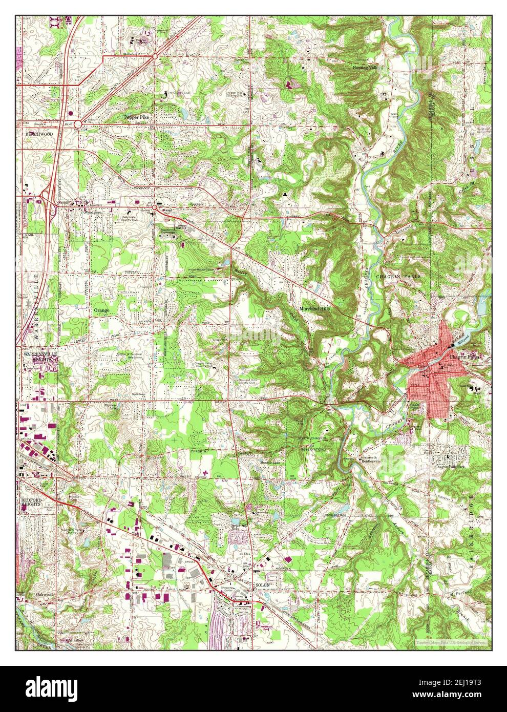 Chagrin Falls, Ohio, map 1963, 1:24000, United States of America by ...