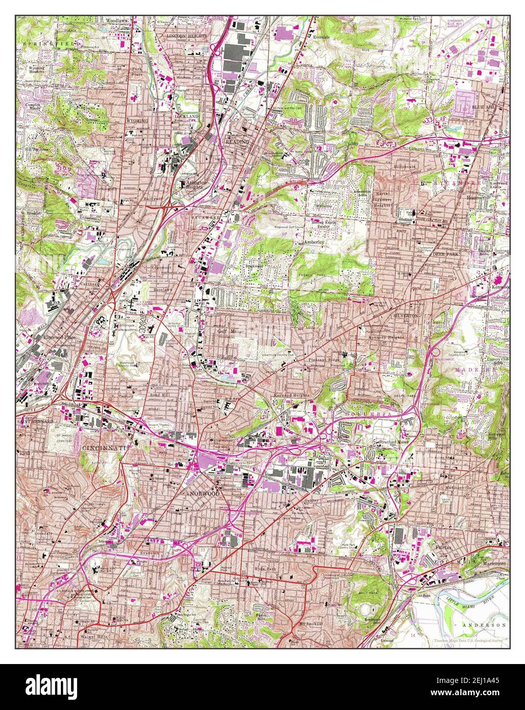 Antique map of cincinnati hi-res stock photography and images - Alamy