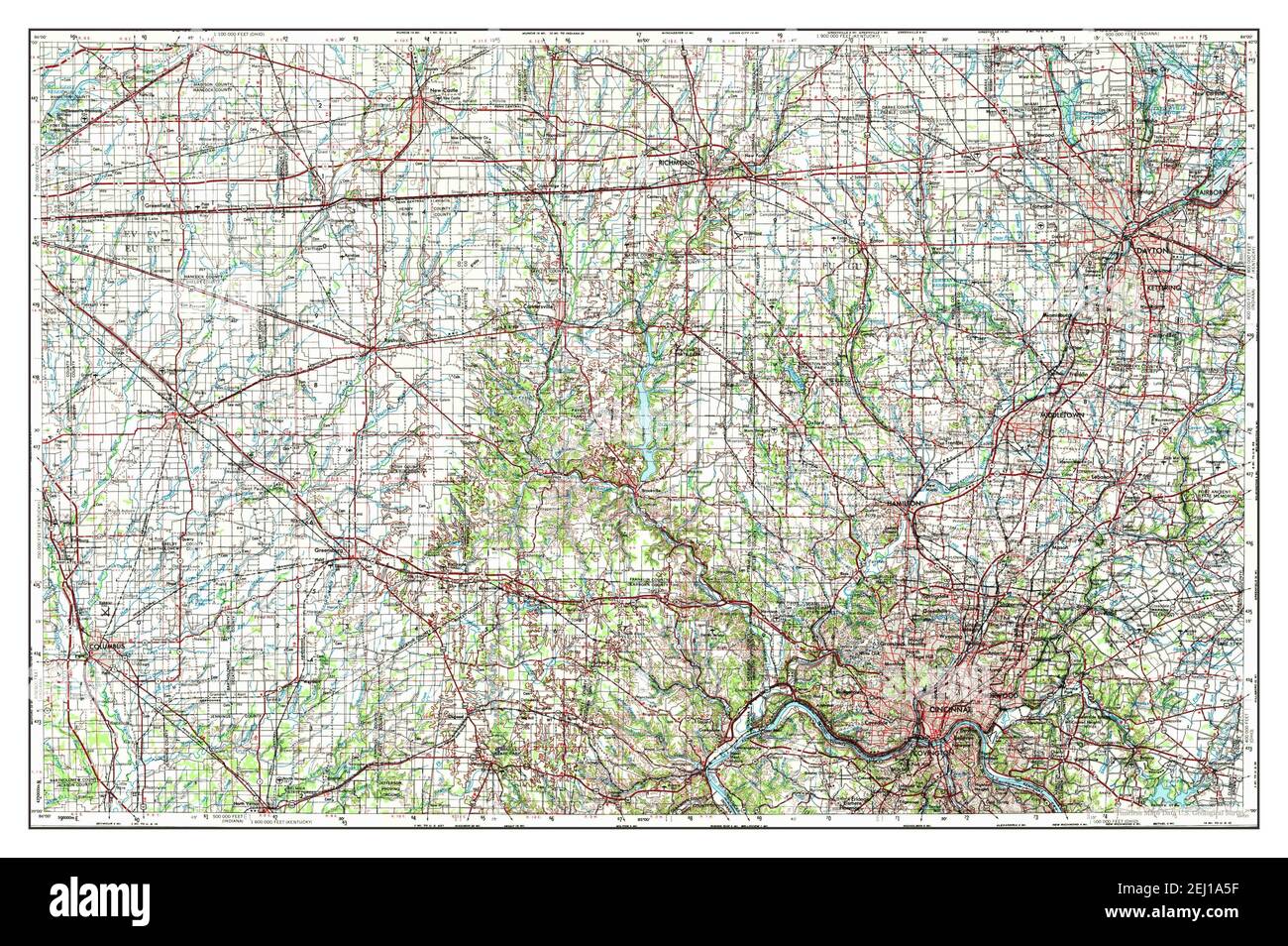 Vintage cincinnati map hi-res stock photography and images - Alamy