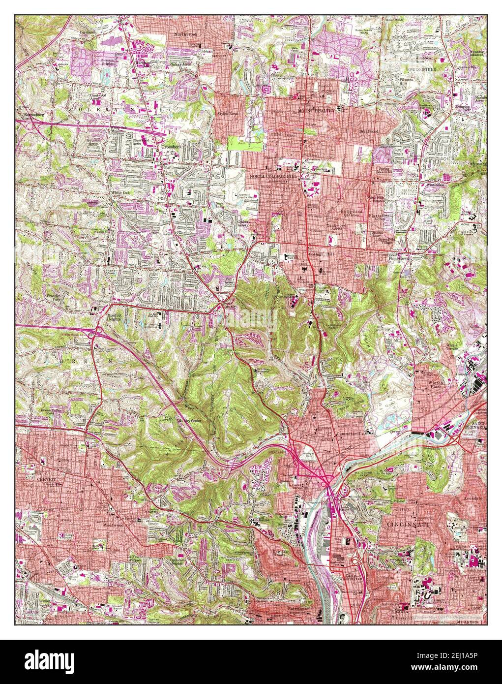 Antique map of cincinnati hi-res stock photography and images - Alamy