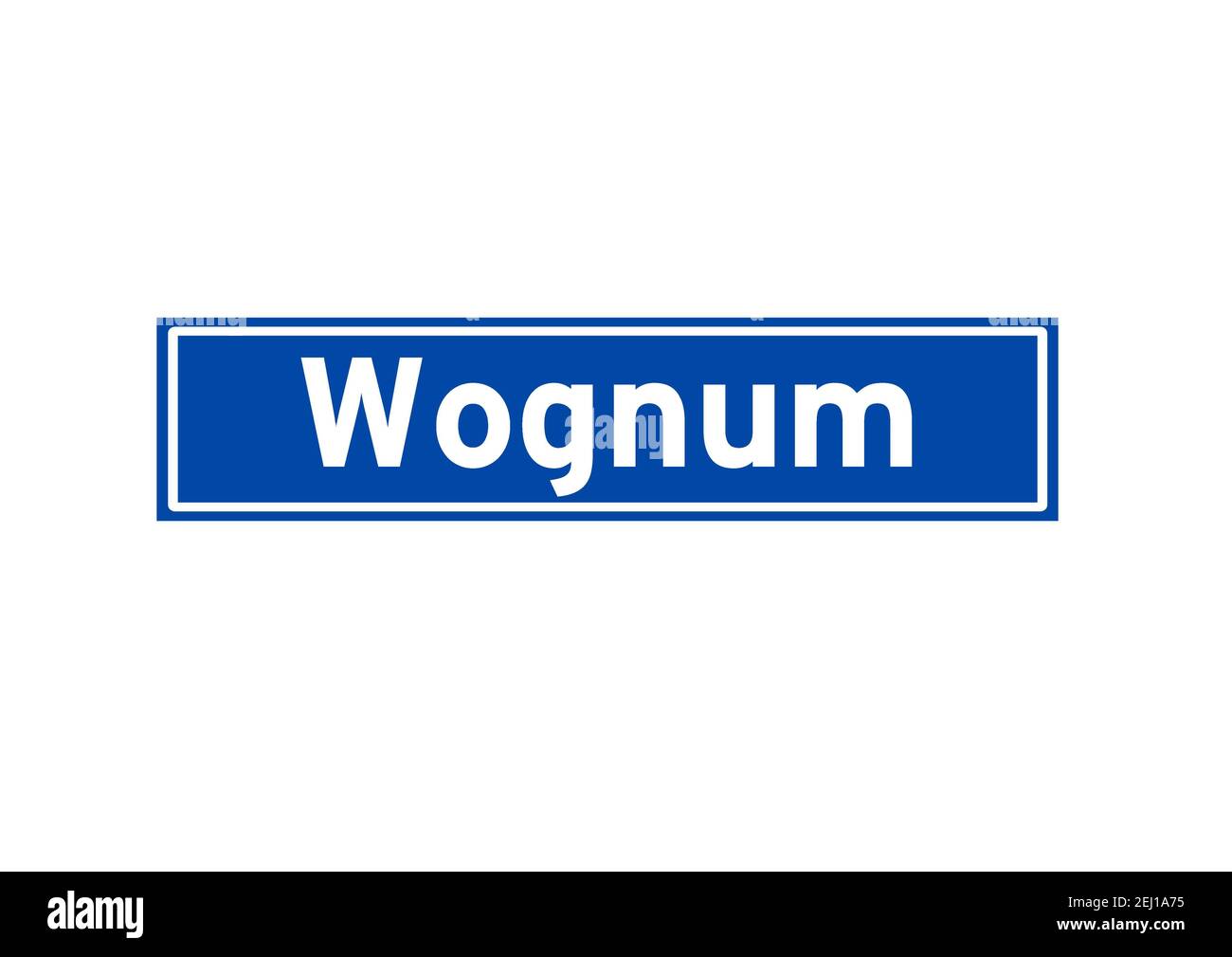 Wognum isolated Dutch place name sign. City sign from the Netherlands ...