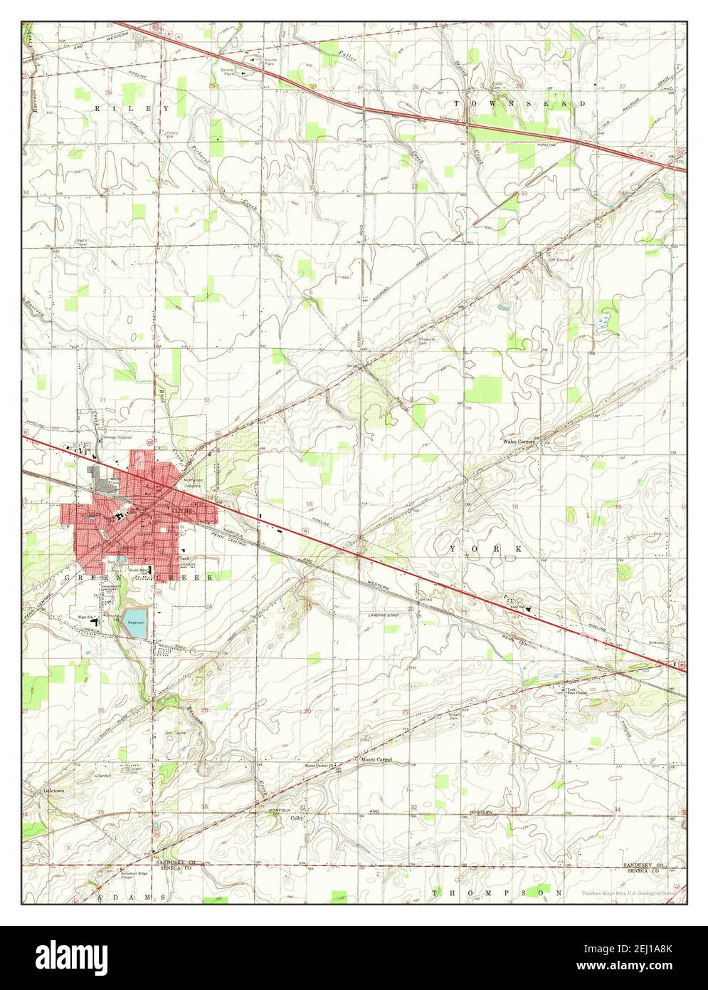 Map of clyde ohio hi-res stock photography and images - Alamy