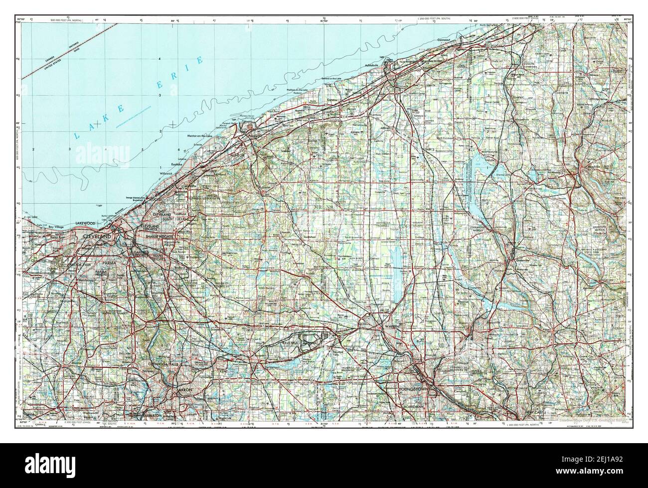 Cleveland Elevation Map
