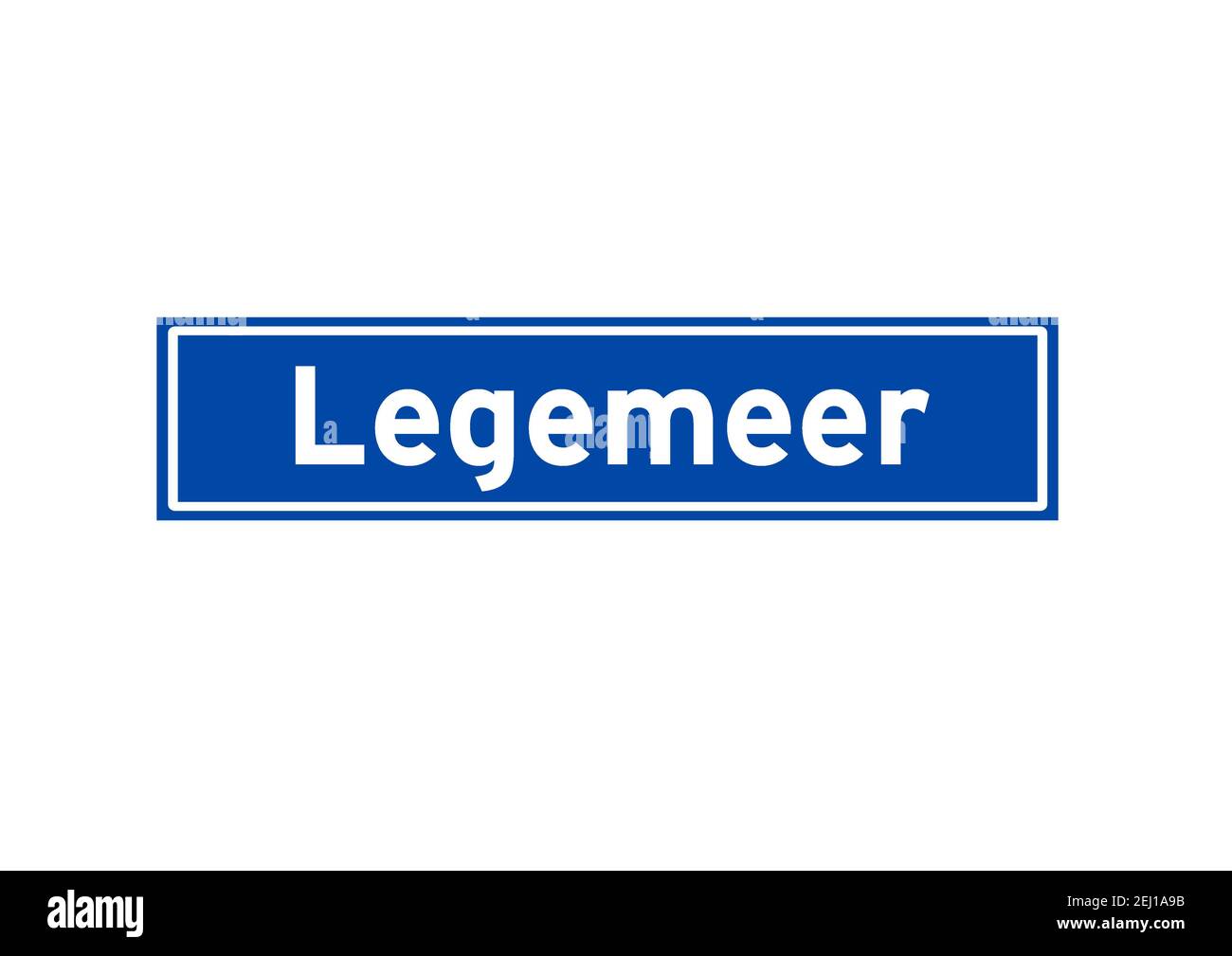 Legemeer isolated Dutch place name sign. City sign from the Netherlands ...