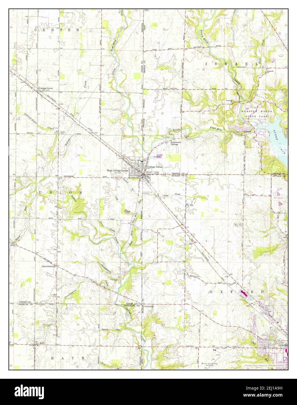 Ohio college map hi-res stock photography and images - Alamy