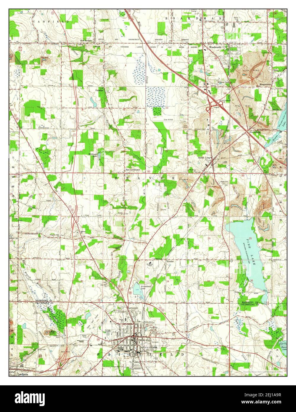 Map of columbiana hi-res stock photography and images - Alamy