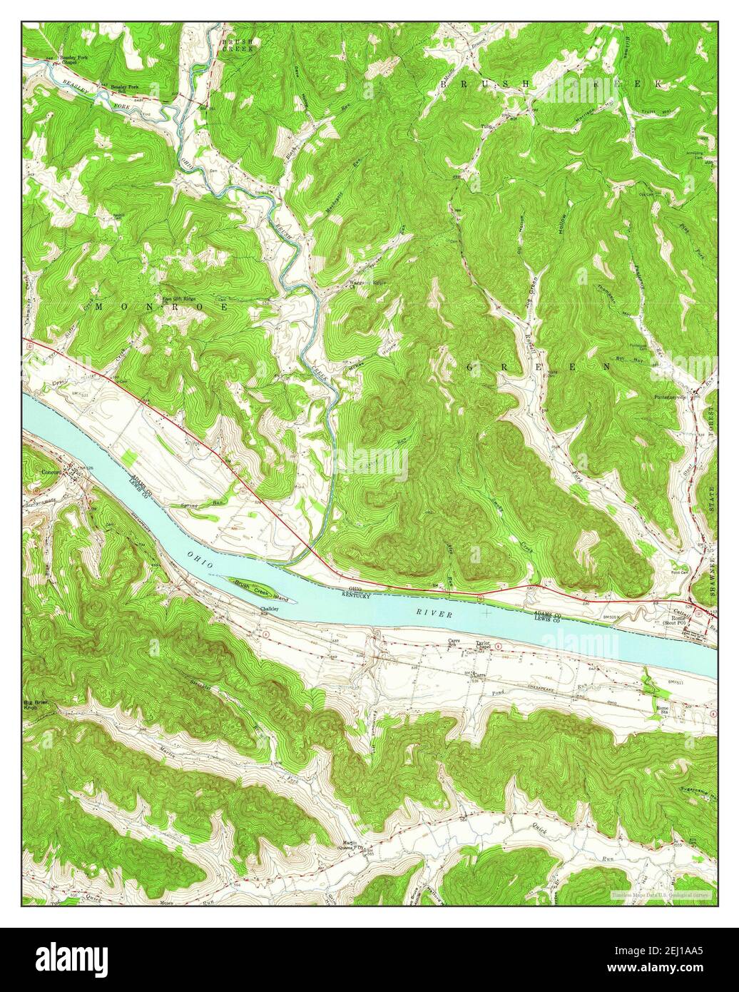 Concord, Ohio, map 1949, 1:24000, United States of America by Timeless ...
