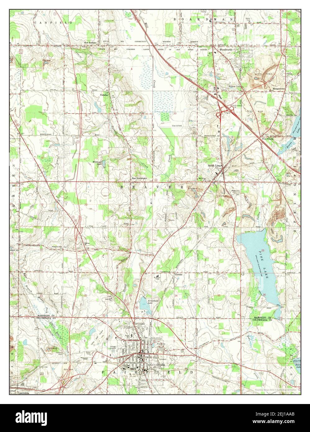 Map of columbiana hi-res stock photography and images - Alamy