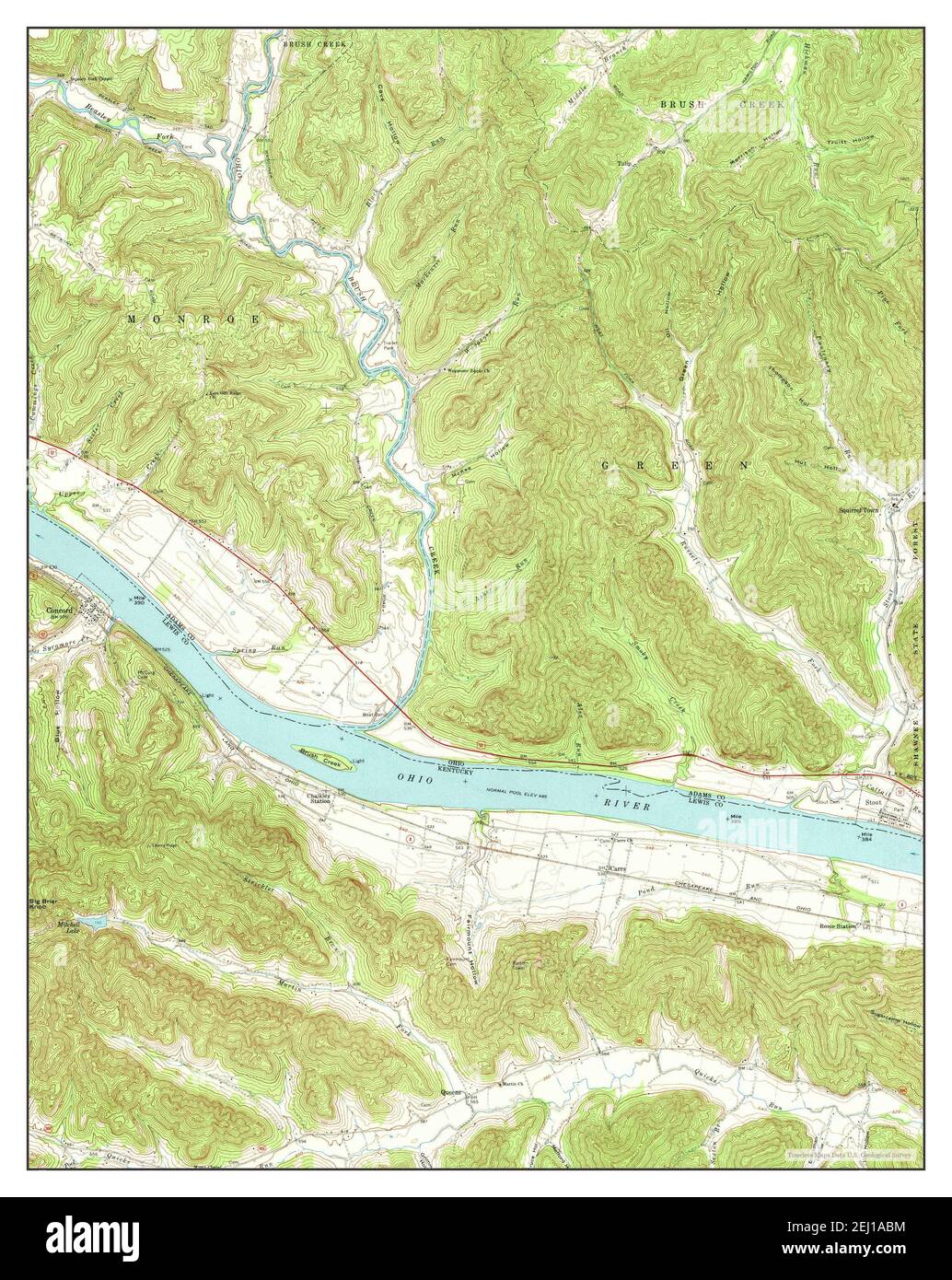 Concord, Ohio, map 1967, 1:24000, United States of America by Timeless ...