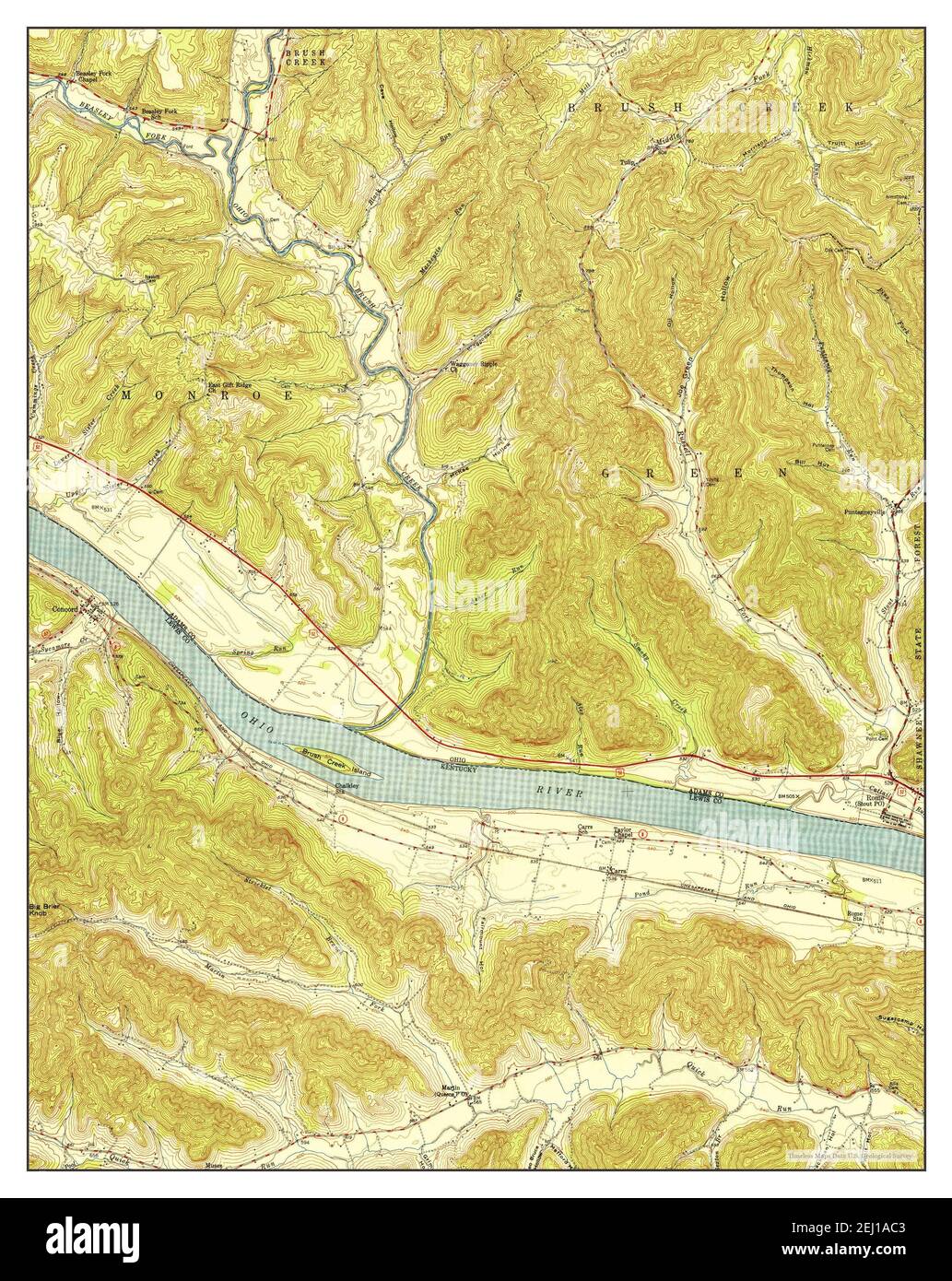 Concord, Ohio, map 1951, 1:24000, United States of America by Timeless ...