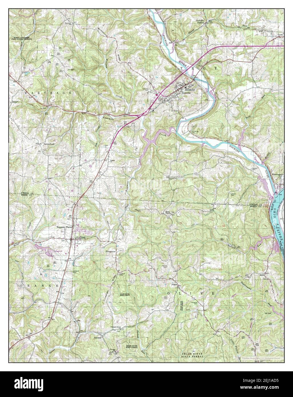 Map of coolville Cut Out Stock Images & Pictures - Alamy
