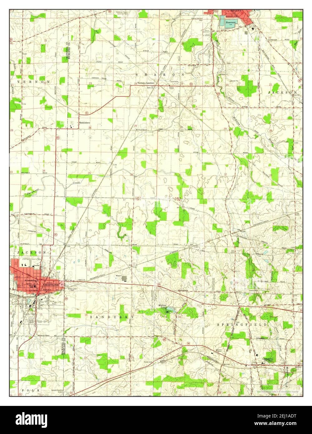 Crestline, Ohio, map 1960, 1:24000, United States of America by ...