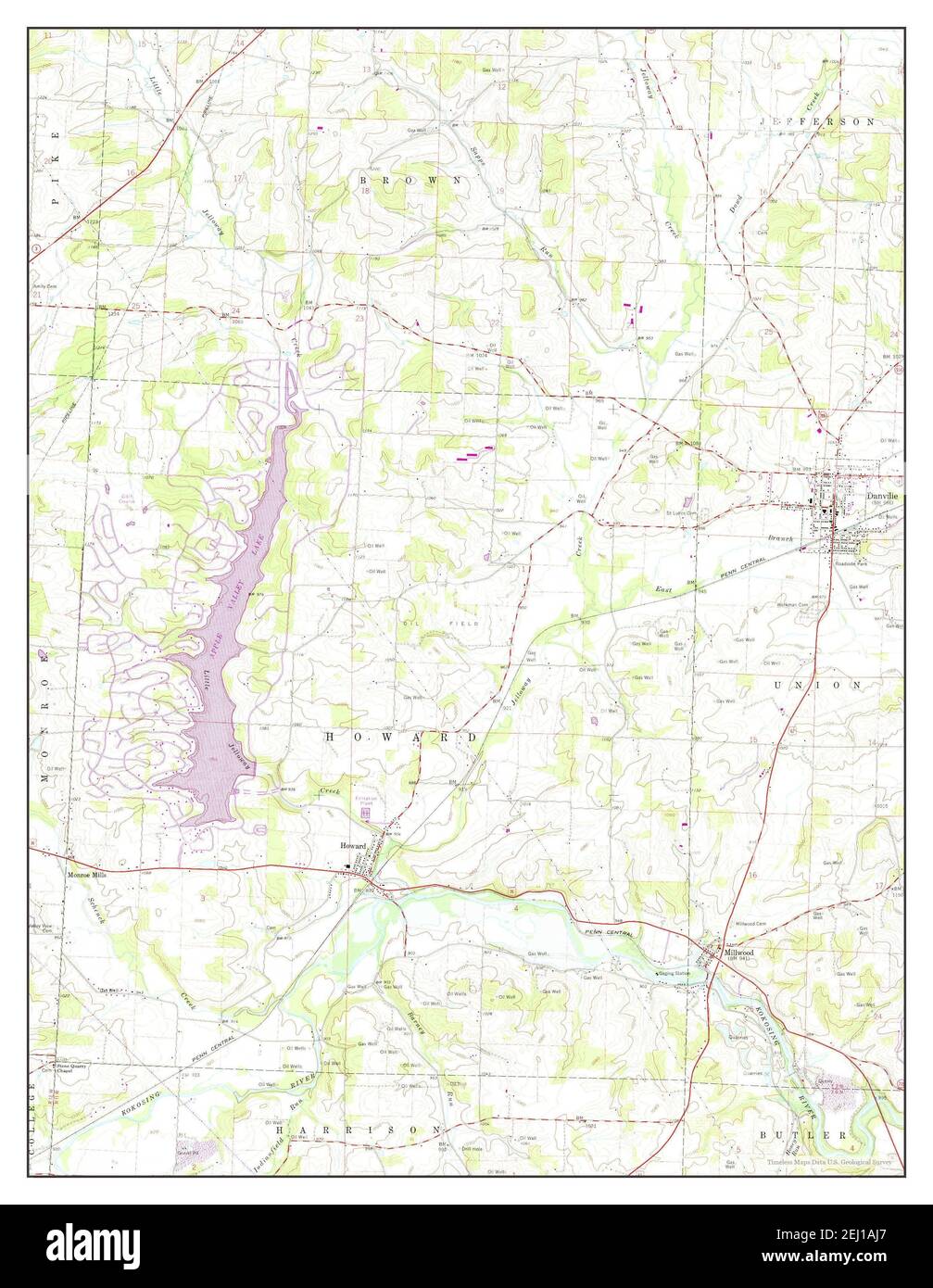 Danville, Ohio, map 1961, 1:24000, United States of America by Timeless ...