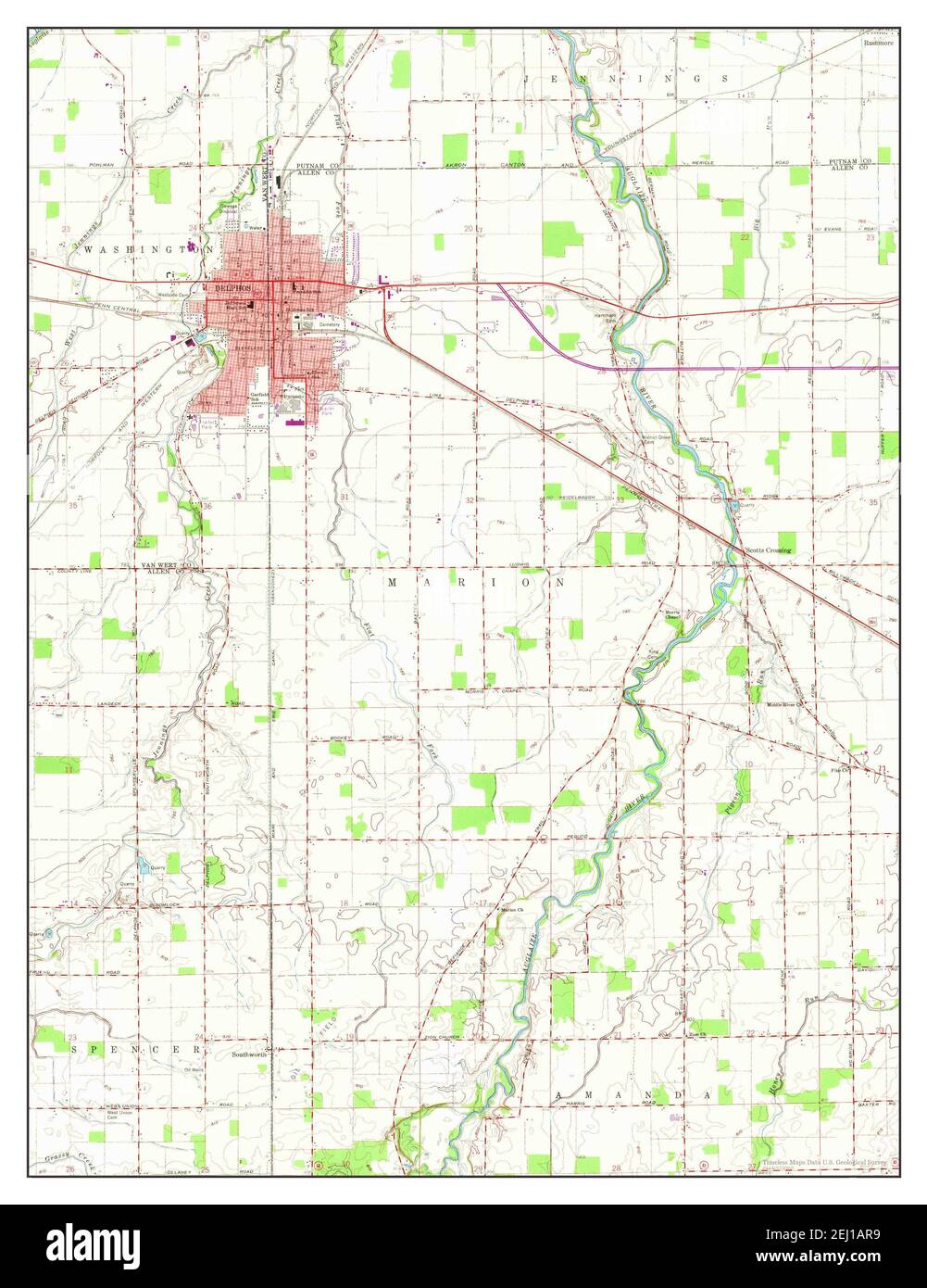 Map of delphos hi-res stock photography and images - Alamy
