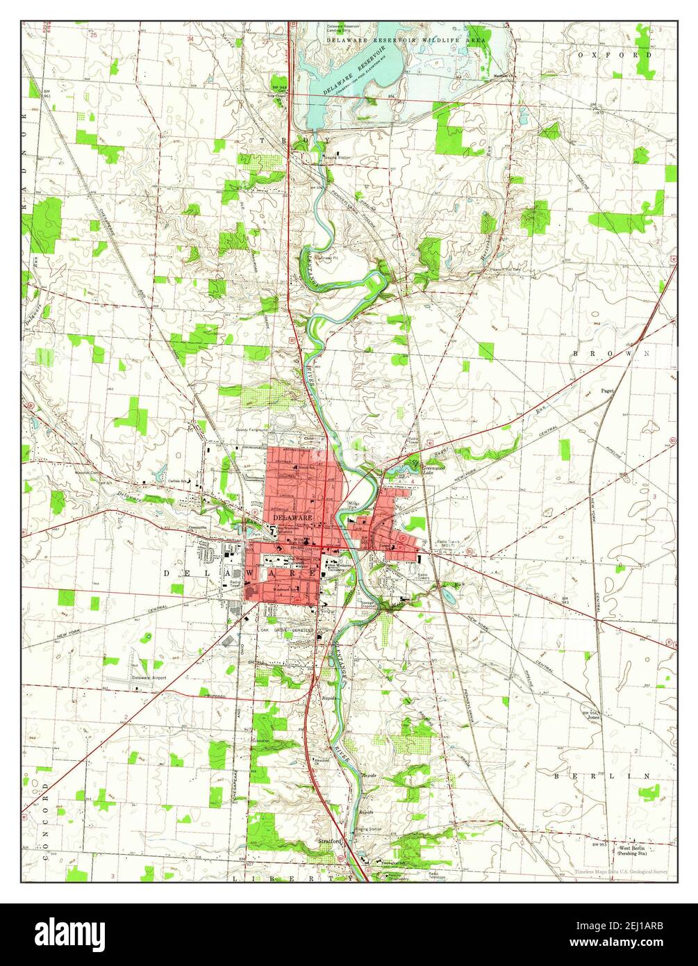 Delaware ohio map Cut Out Stock Images & Pictures - Alamy