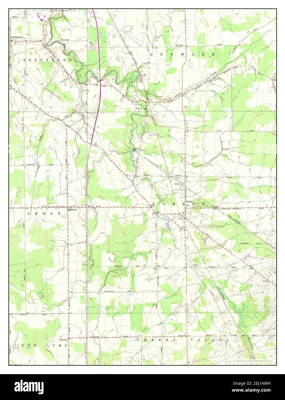 Dorset, Ohio, map 1959, 1:24000, United States of America by Timeless ...