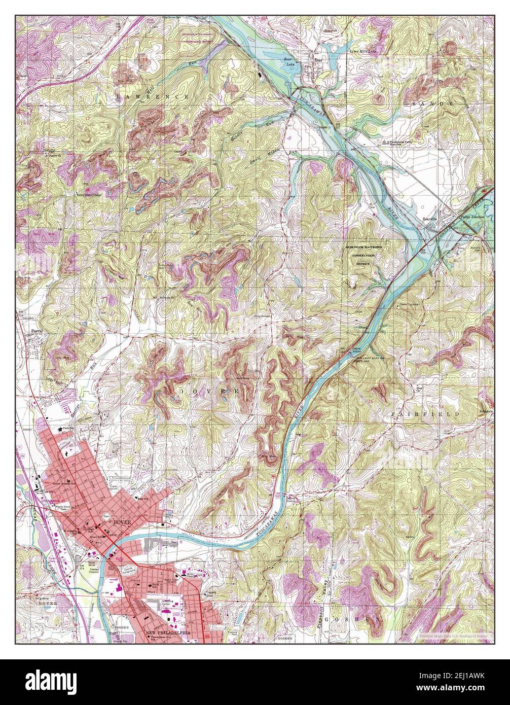 Dover, Ohio, map 1994, 1:24000, United States of America by Timeless ...
