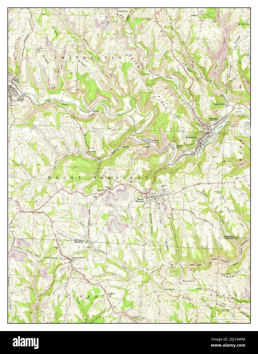 Dillonvale, Ohio, map 1960, 1:24000, United States of America by ...