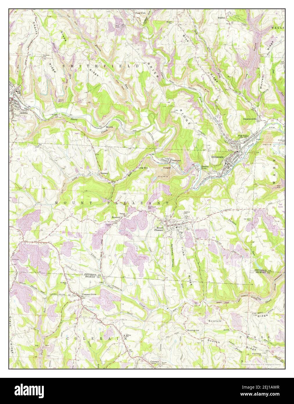 Dillonvale, Ohio, map 1960, 1:24000, United States of America by ...