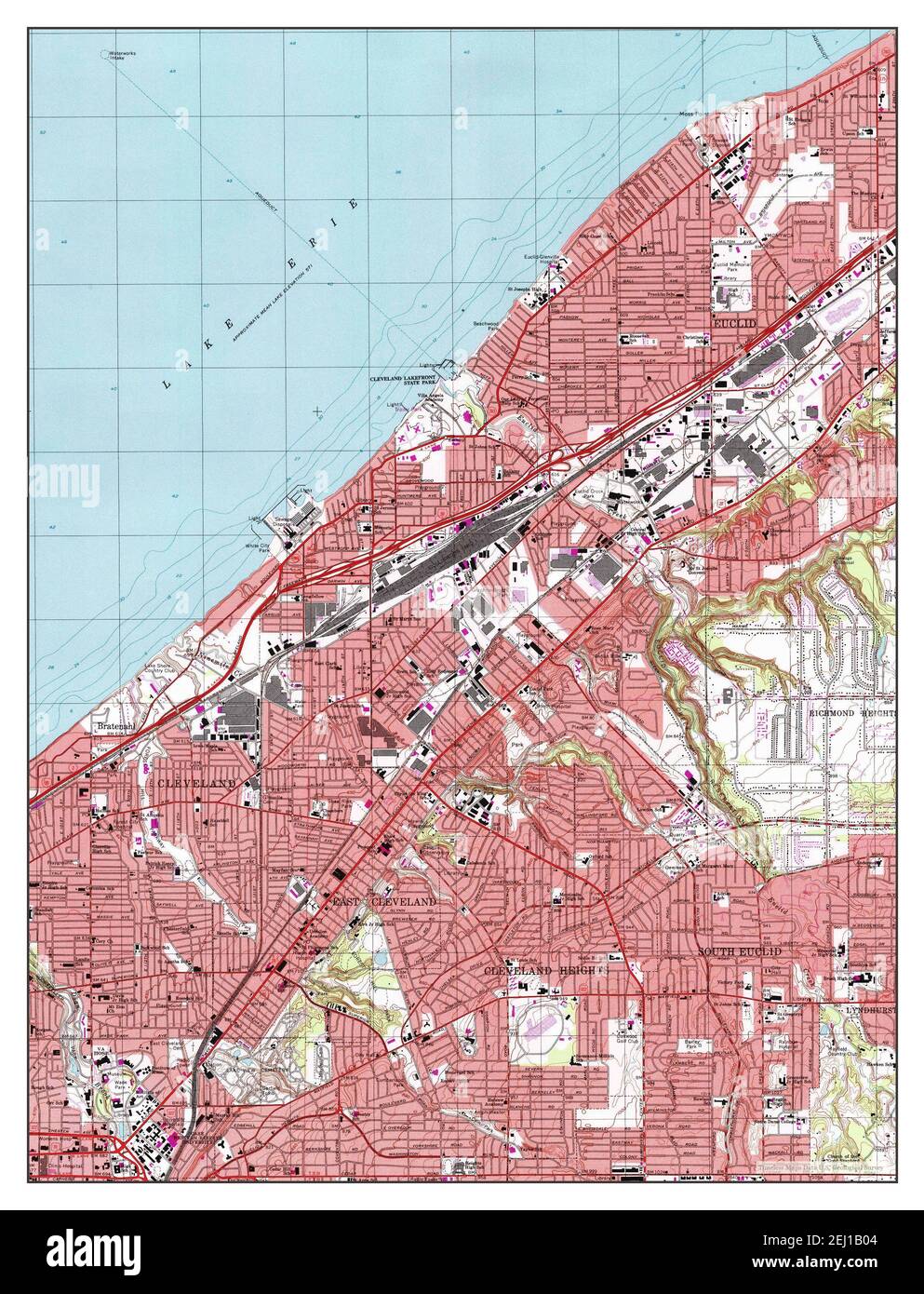 Cleveland ohio map Cut Out Stock Images & Pictures - Alamy