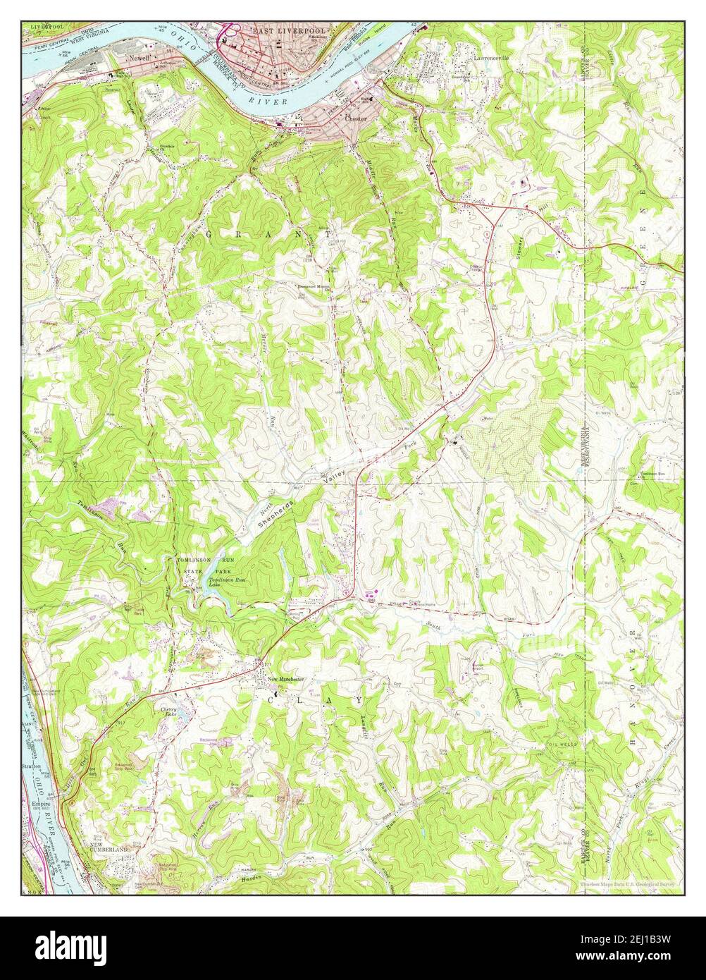 East Liverpool South, Ohio, map 1960, 1:24000, United States of America ...