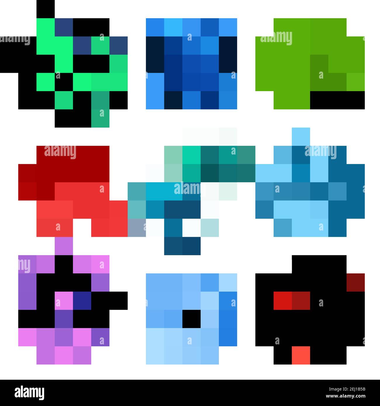 Set of realistic microscopic colorful viruses of various shape on white ...