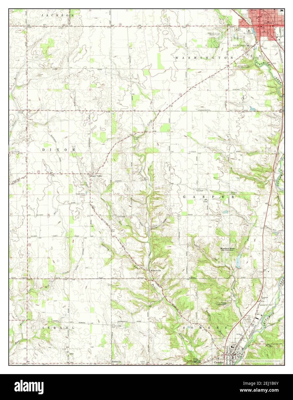Eaton South, Ohio, map 1960, 1:24000, United States of America by ...