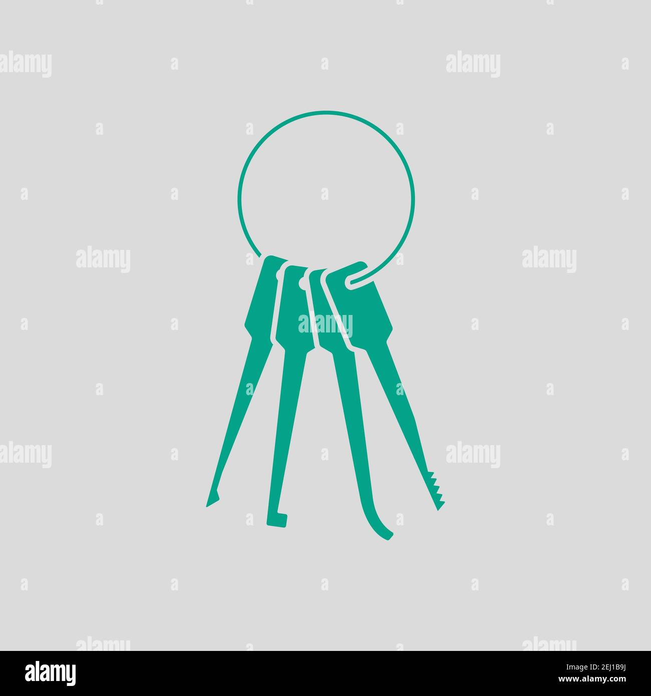 Lockpick Icon. Green on Gray Background. Vector Illustration Stock ...