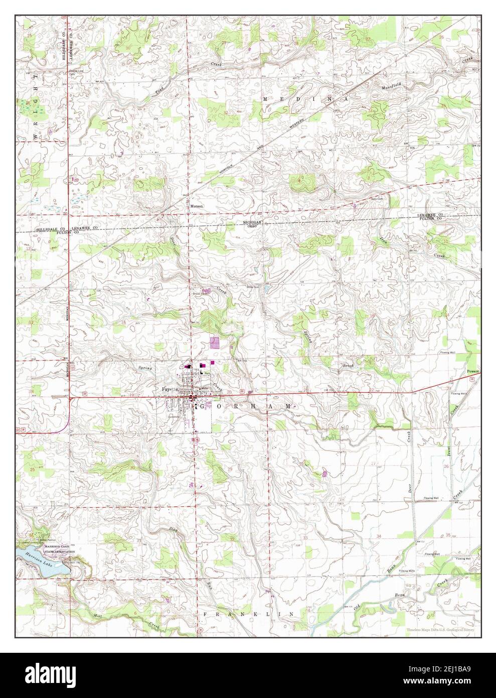 Fayette, Ohio, map 1960, 1:24000, United States of America by Timeless ...