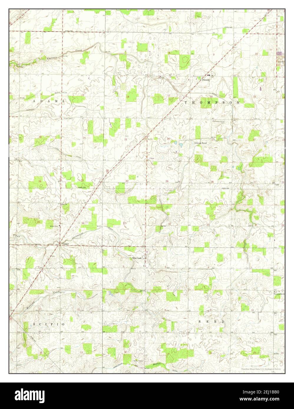 Fireside, Ohio, map 1960, 1:24000, United States of America by Timeless ...