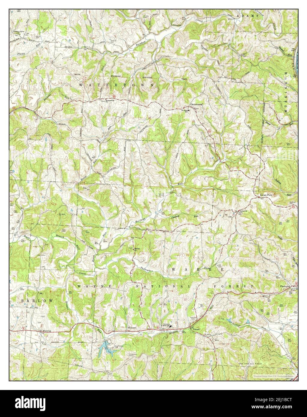 Fleming, Ohio, map 1960, 1:24000, United States of America by Timeless ...