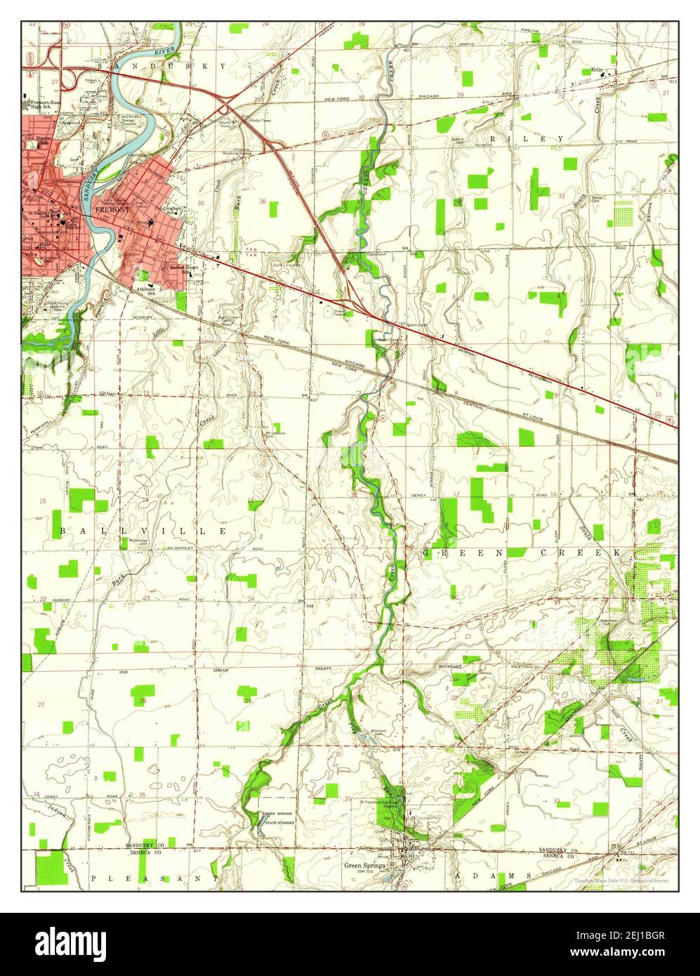 Fremont East, Ohio, map 1958, 1:24000, United States of America by ...