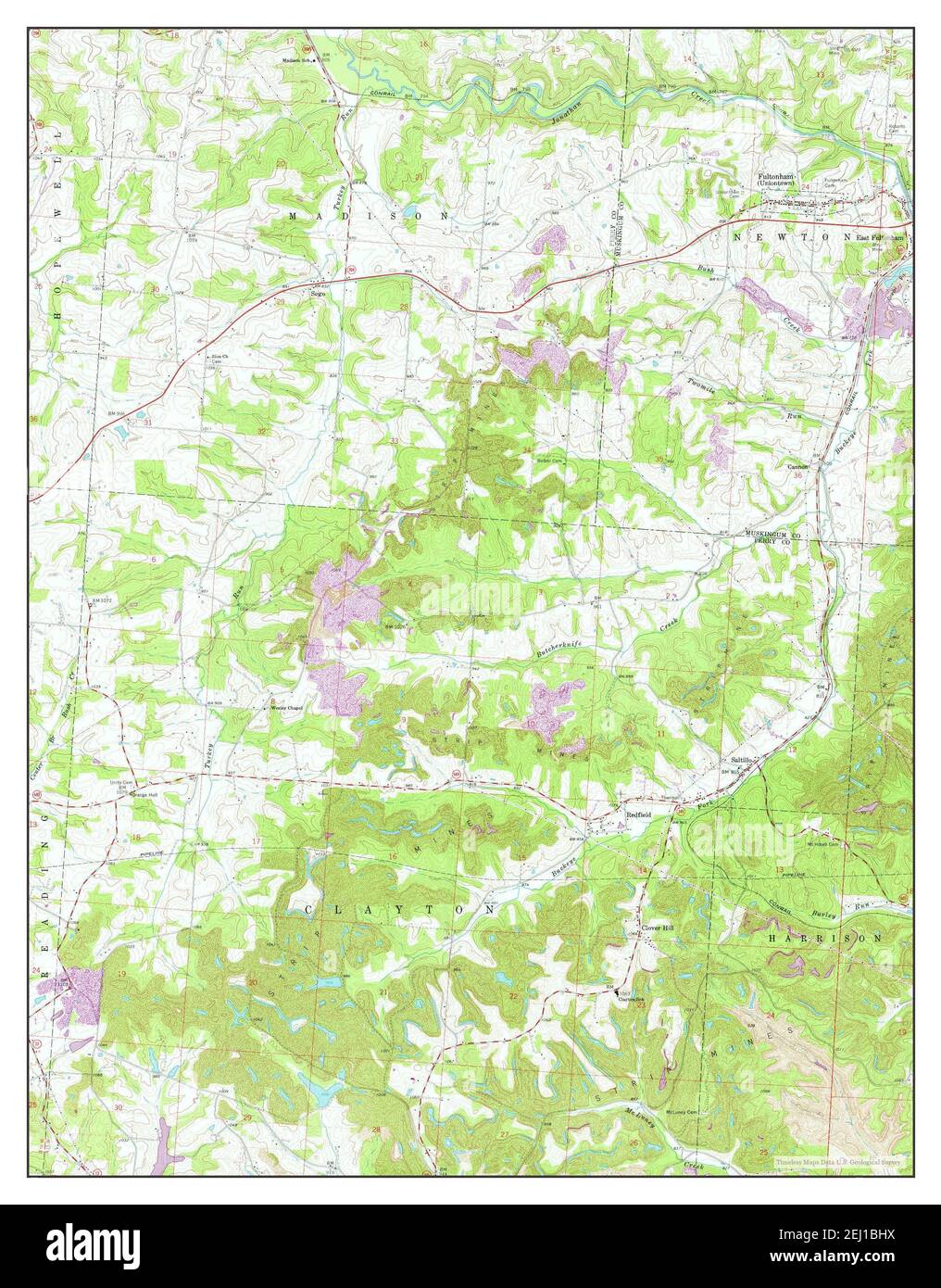 Fultonham, Ohio, map 1961, 1:24000, United States of America by ...