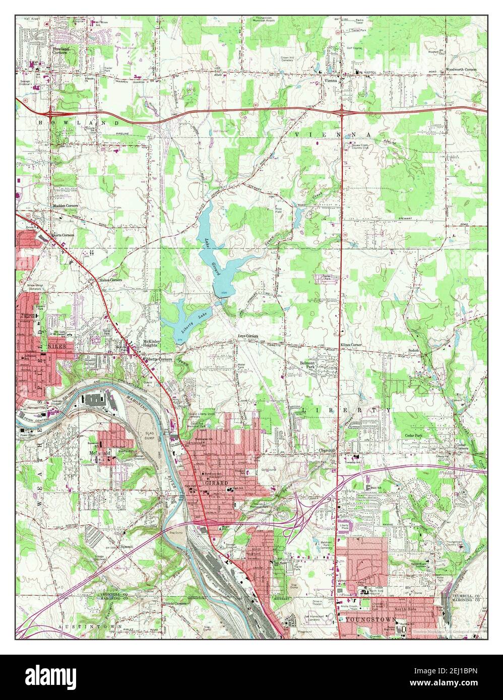 Girard, Ohio, map 1962, 1:24000, United States of America by Timeless ...