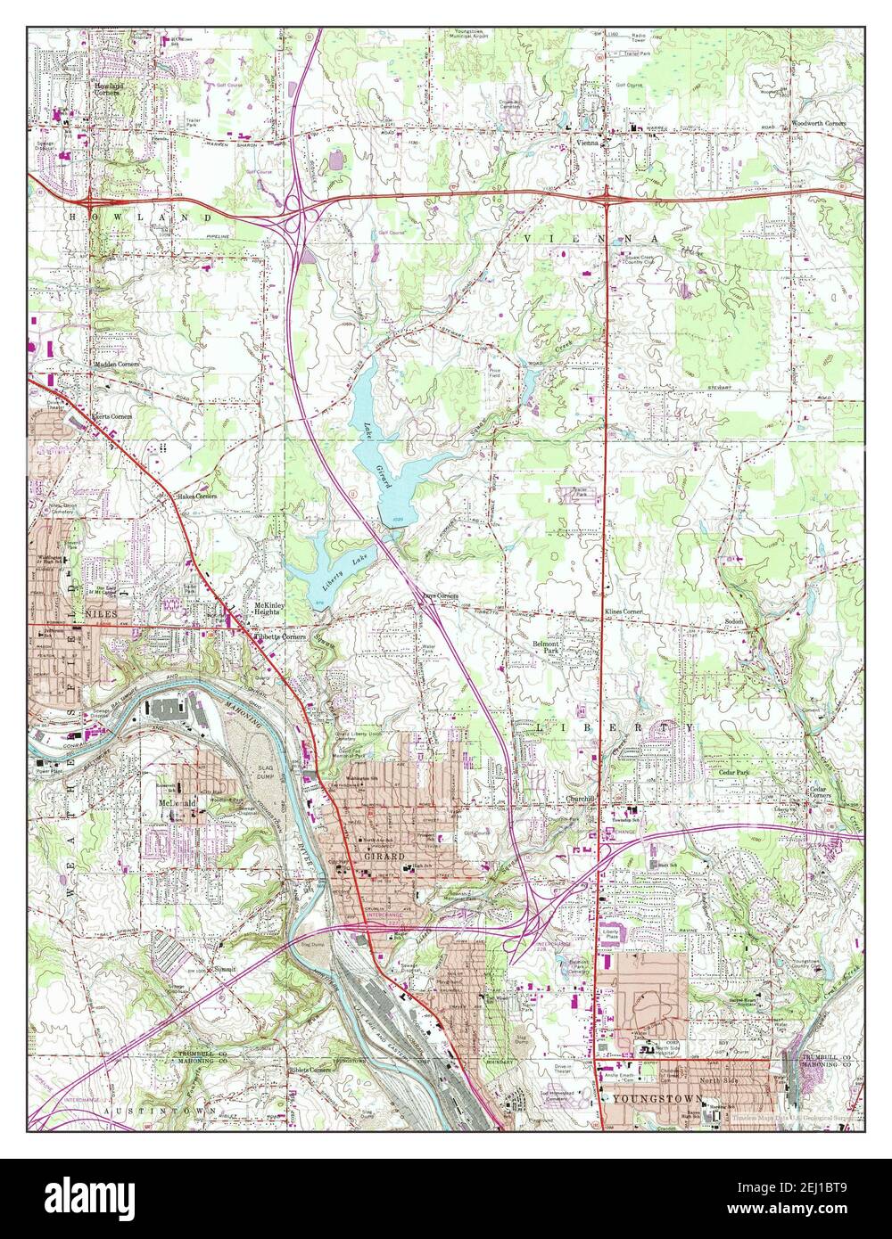 Girard, Ohio, map 1962, 1:24000, United States of America by Timeless ...