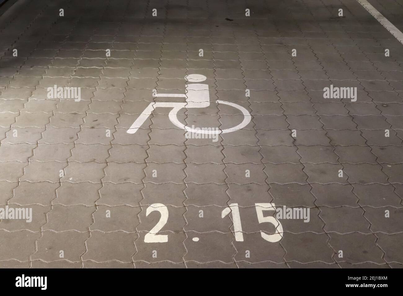 Numbers painted on concrete and asphalt textured surfaces Stock Photo ...